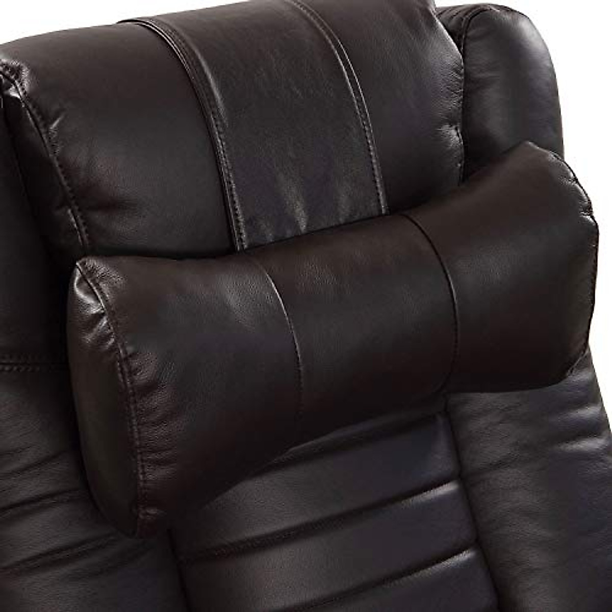 Octane Seating Contoured Recliner Head & Neck Pillow | Brown Leather