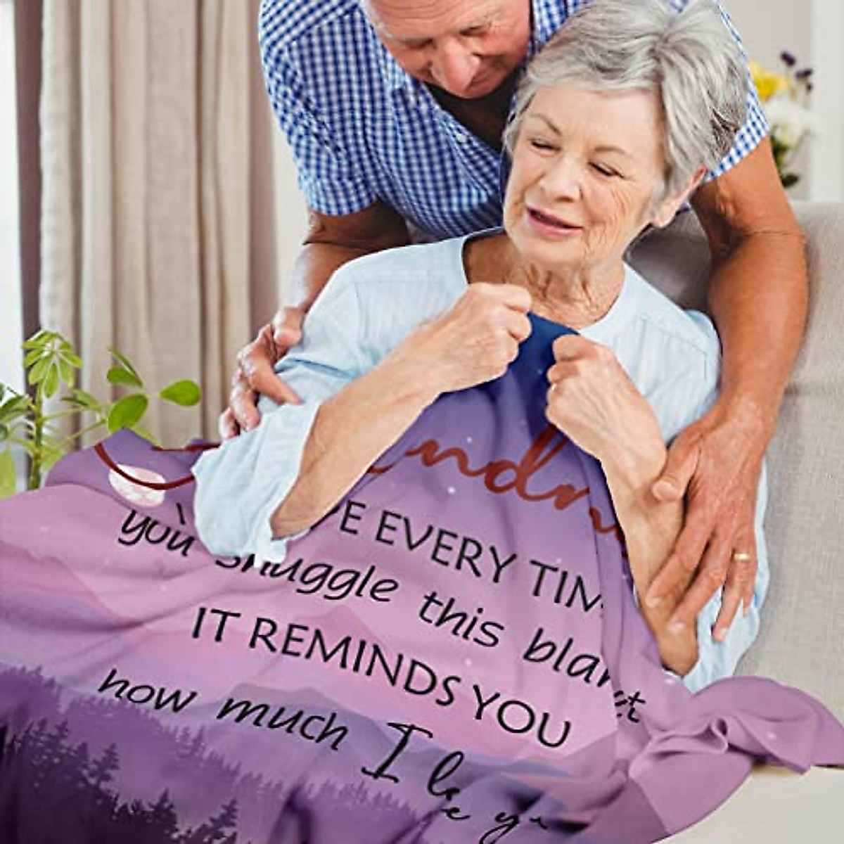 Qotuty Grandma Gifts, Blankets Gifts for Grandma, Grandma Birthday Gifts, Grandma Gift, Mimi Gigi Gifts for Grandma, Thoughtful Gifts for Grandma, Best Grandma Gifts, Grandmother Gift Blanket 50"X60"