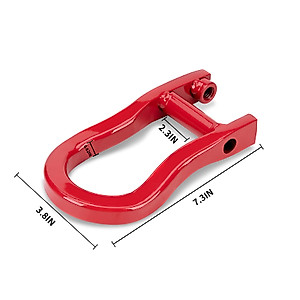 WEILEITE Front Bumper Tow Hook Shackles Chevy Silverado GMC Sierra 1500 2007-2018 Silverado 1500 LD 2019 Sierra 1500 Limited 2019 Replace 84192871(2Pcs,Red)