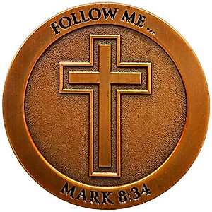 John 3:16 Coin, for God so Loved The World Bible Verse Challenge Coin, Memory Verse Pass Along Handout for Bible Study and Sunday School, Cross Coin Pocket Token, Religious Gift