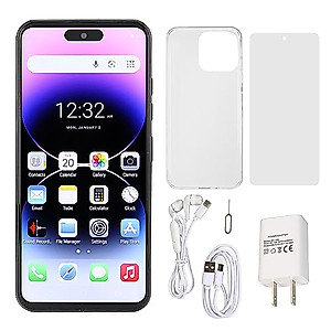 FOLOSAFENAR Big Screen Mobile Phone US Plug 100-240V 8MP 24MP 8GB RAM 256GB ROM 2520 X 3088 4G Face Unlocks Smartphone for Work (#2)