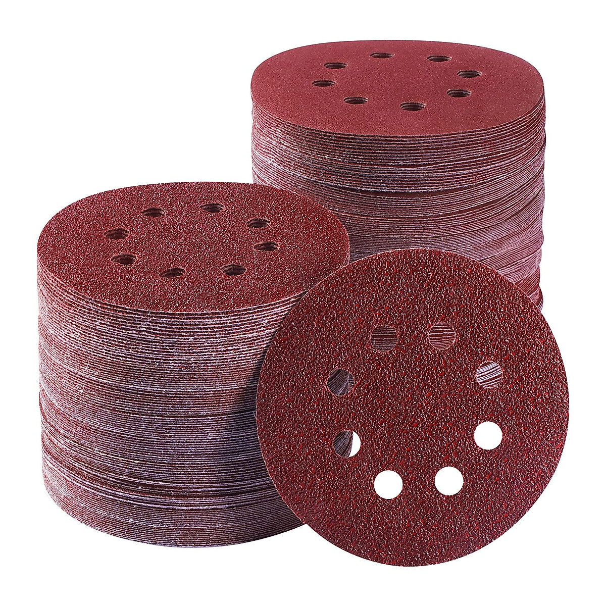 MIDO PROFESSIONAL ABRASIVE Sanding Disc 5-Inch 8-Hole 240 PCS 40 60 80 100 120 150 180 240 320 400 600 800 Grit Aluminum Oxide Sandpaper Hook and Loop Adhesive Sanding Disc for Random Orbital Sander