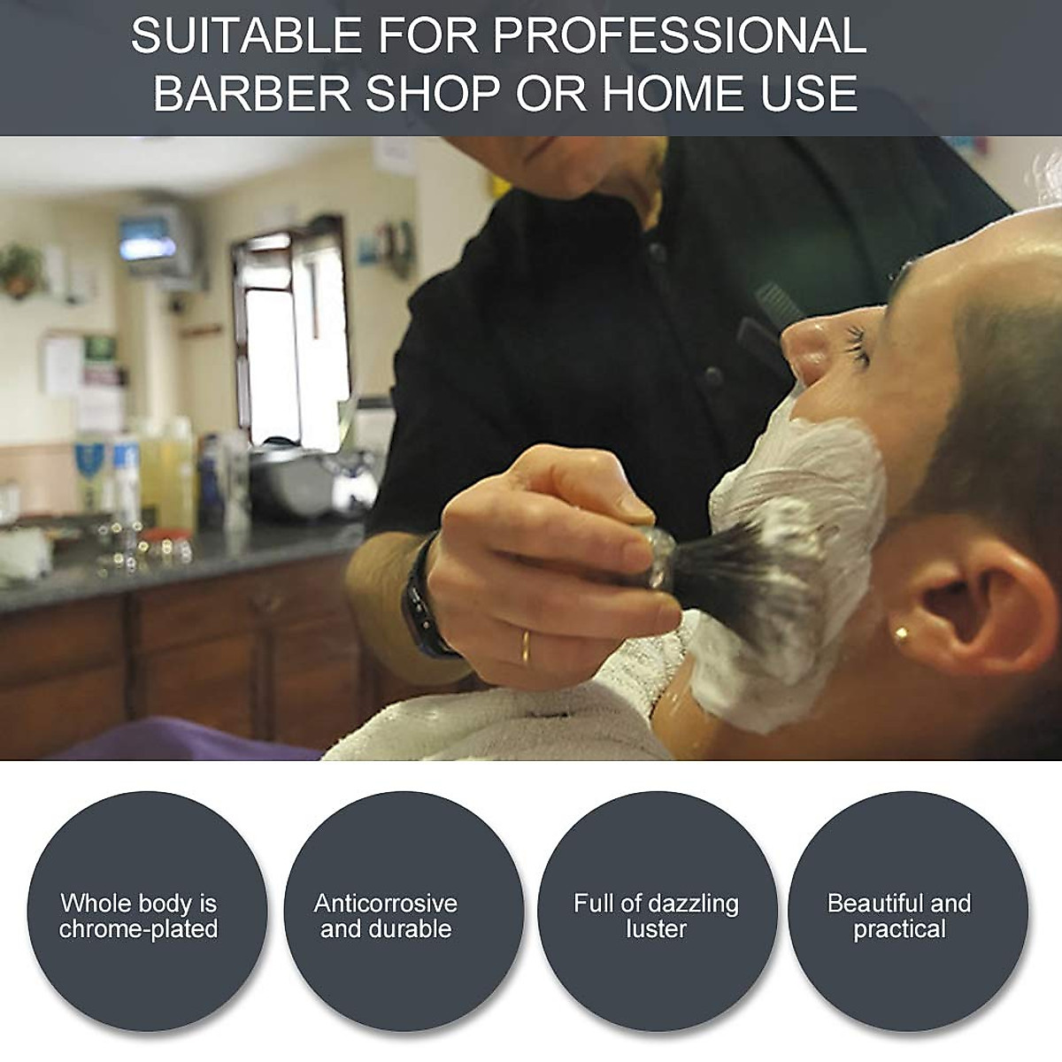 Safety Razor, Double Safety Razor with Long Stainless Steel Handle, Nostalgic Safety Razor for Salon and Home Use