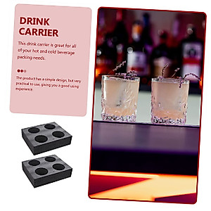 TIDTALEO Knitted Cotton Cup Holder Drink Tray Cup Carrier Trays Coffee Cup Carrier Tray Convenient Cup Holder Bottle Carrier Epe Foam Composite Pearl Cotton Bracket Milk Tea re-usable