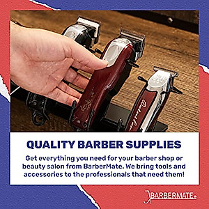 BarberMate Barber Buddy 6-Slot Clipper Rack, Barber Clipper and Hair Tool Organizer, Salon Station Rack, Professional Barber Supplies and Accessories