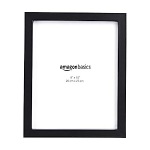 Amazon Basics Rectangular Photo Picture Frame, 8" x 10", Pack of 5, Black