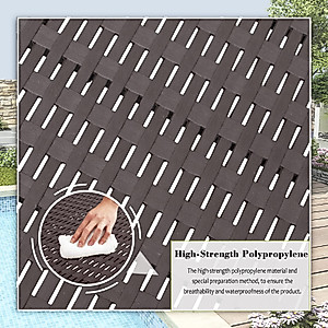 Outraveler Outdoor Chaise Lounge Chair for Pool, Patio Bench Waterproof Sunbed,Mocha