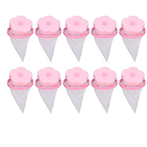 10Pcs Washing Machine Filter Bag, Floating Reusable High Efficiency Laundry Lint Mesh Bag for Household Pet Dog Cat Hair Removing (Type A)