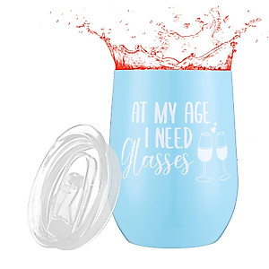 AYANA DREAMS Funny Wine Coffee Tumbler - Fun Birthday Christmas Gifts For Women Mom Aunt Female Best Friend Sister Her Wife Daughter Co-worker Stainless Steel (Mint/Teal)12 Oz.