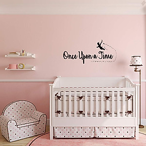 Once Upon a Time Nursery Wall Quotes Decals Vinyl Lettering for Kids Room Decoration Graphic Motto Art Letters