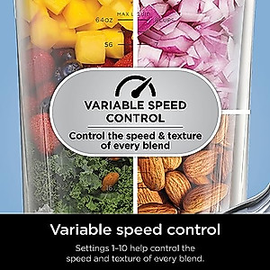 Ninja TB201 Detect Power Blender Pro, BlendSense Technology, For Smoothies, Shakes & More, 1800 Peak Watts, 72 oz. Pitcher, Blender, Black