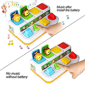 BACCOW Baby Toys 6 to 12-18 Months, Musical Pop-up Toys for 9 Months 1 Year Old Boys Girls Gifts Toddler Infant Toys