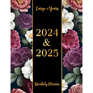 2024-2025 Large 2 Years Monthly Planner: 24 Months from JANUARY to DECEMBER Schedule Organizer and Appointment Notebook, Including Federal Holidays ... Cover for Efficient Two Years Planning