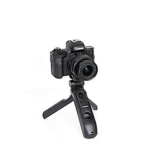 Canon EOS M50 Mark II Content Creator Kit, Mirrorless 4K Vlogging Camera Kit Includes EF-M 15-45mm Lens, Tripod Grip, Stereo Microphone
