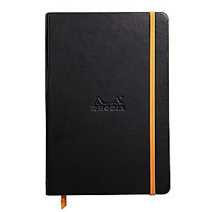 Rhodia Rhodiarama Webnotebook - Lined 96 Sheets - 5 1/2 x 8 1/4 - Black Cover