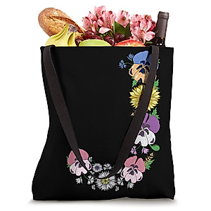 Letter J Shirt Cute Initial Monogram Floral Alphabet Letters Tote Bag