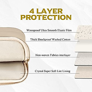 Bagasin Puffy Laptop Sleeve Case 13 13.3 inch,Laptop Carrying Case for MacBook Air M2/M1 2022-2018, MacBook Pro 2022-2016 M2 M1, 12.9 iPad Pro 6-3 Gen, Water Resistant Laptop Bag