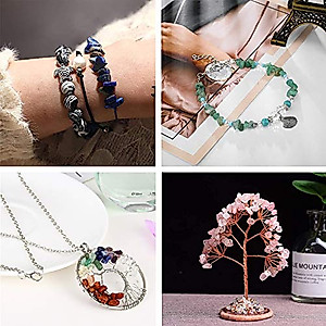 Souarts Crystal Beads Set Natural Gemstone Chips DIY Jewelry Making Kit 11 Colors Crystal Chips Jewelry Bracelet Beads Irregular Chips Stone Beads for Jewelry Making Supplies Bracelet Necklace