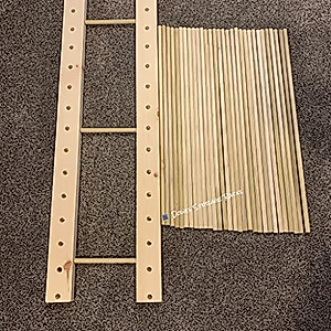 Art Storage Rack - 36" Long x 11" Wide with 24" Tall Dowels - for Art Canvas Storage, Frames, Framed Art, Paintings