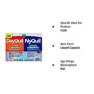 Vicks DayQuil and NyQuil Severe Cough, Cold, & Flu Relief LiquiCaps Convenience Pack (72 ct.)