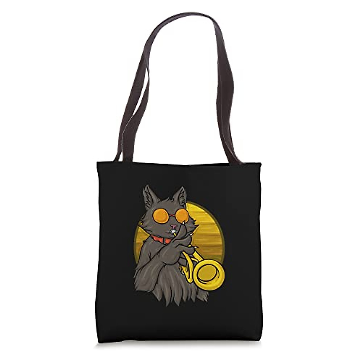 Cat Trumpet Player Jazz Musician Music Marching Band Tote Bag