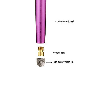 Replacement Mesh Fiber Tips for CCIVV Slim Waist Stylus Pen [0.25-inch Fiber Tip Series] (Pack of 12)