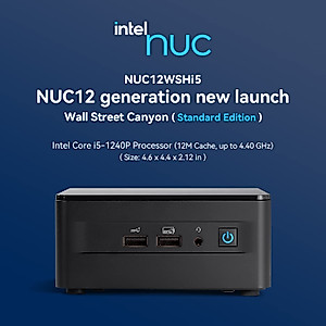 Intel NUC Mini PC 12th Gen Core i5-1240P 32GB DDR4 RAM, 512GB M.2 SSD, Pre-in Windows 11 Pro Gaming Desktop Computer, HIDM 2.0, USB 3.2, WiFi 6, Thunderbolt 4, black, Intel NUC 12 Pro 1240P