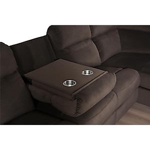 Legend Vansen 111.4''Recliner Storage Upholstery Sofa Couchs Sectional, Brown