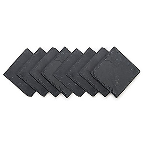 Trademark Innovations Slate Drink Coasters - Set of 8 - 4" x 4"