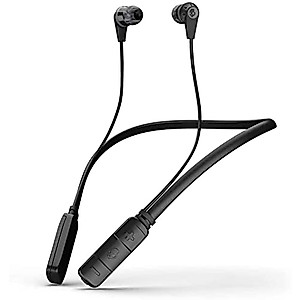 Skullcandy Ink'd+ Bluetooth Wireless Earbuds with Microphone, Noise Isolating Supreme Sound, 8-Hour Rechargeable Battery, Lightweight with Flexible Collar, Non-Retail Packaging - Black