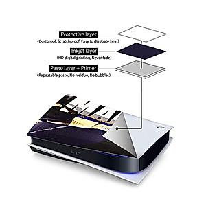 PEYANZ P.s.5 Skin for Console(Disk Edition) and Controllers Vinyl Sticker, Durable, Scratch Resistant, Bubble-Free