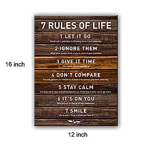 HIjie Inspirational Life Quotes Theme Canvas Wall Art For Office Studios School Dorm Wall Décor, Inspirational Motivational Living Room Bedroom Office Home Decor