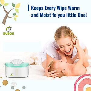 Bubos Upgraded Baby Wipe Warmer and Wet Wipes Dispenser with Advanced LED Night Light