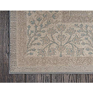 Unique Loom Salzburg Collection Area Rug - Gneis (6' 1" x 9' Rectangle, Gray/ Ivory)