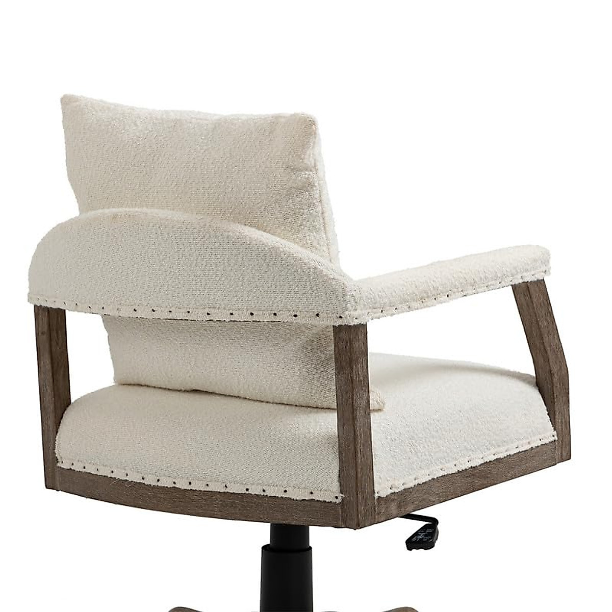 Ergonomic Office Chair with Wheels, Home Office Desk Chairs with Armrest and Backrest, Height Adjustable 360° Swivel Computer Task Vanity Chair for Home, Small Spaces, Living Room, Bedroom, Beige