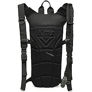 AIMILL Tactical Molle Hydration Pack Bag Water Camel Backpack Reservoir Carrier Daypack,Tactical Hydration Backpack Molle 3L With Bladder For Men, BPA Free For Camping Climbing(Black#2,3l)