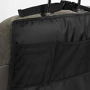 OxGord Kick Mats Seat Protector with Storage Organizer Pocket- 2 Pack - Universal Fit for Car, Truck, SUV, or Van - Rear Auto Bucket Seat Upholstery Protective Cover