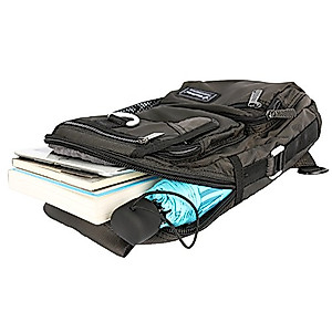 Vanlison Sling Bag Chest Shoulder Backpack Crossbody Multipurpose Daypack For Men Women Black