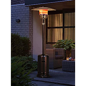 Sunjoy Lawrence Floor-Standing Patio Heater, 88", Bronze hammered finished