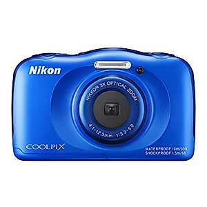 Nikon COOLPIX S33 Waterproof Digital Camera (Blue) (Discontinued by Manufacturer)