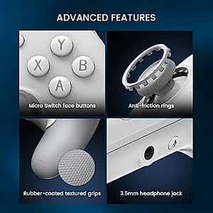 GameSir G7 HE C Wired Xbox Controller,Officially licensed Controller with Hall Effect Joysticks for Xbox Series X|S, Xbox One, Windows 10|11,Xbox Officially licensed Controller (White)