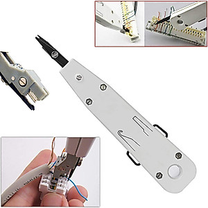 SILIVN Rj45 Crimping Tool Network Tool Kit for Cat5 Cat5e Cat6, 8 in 1 Portable Ethernet Cable Crimper Kit, Ethernet Tool Kit RJ45/RJ11/RJ12 Network Cable Tester Punch Down Tool