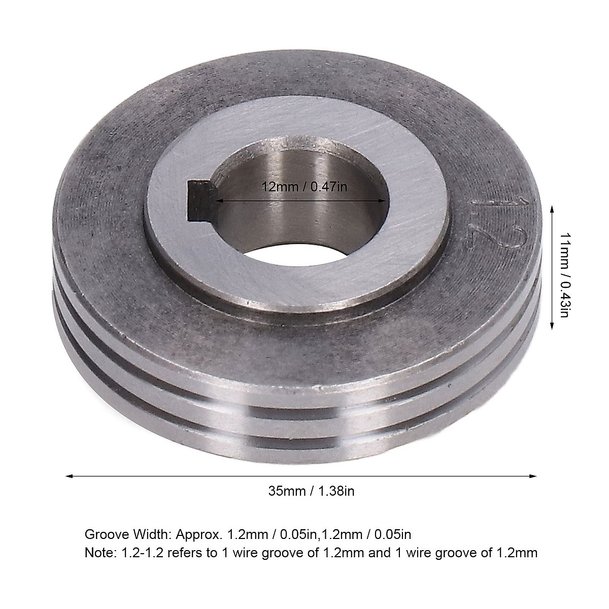 5Pcs Welder Wire Feed Roller 1.2‑1.2mm Groove Bearing Steel Wire Feeding Guide Wheel for OTC MIG Welding Machine