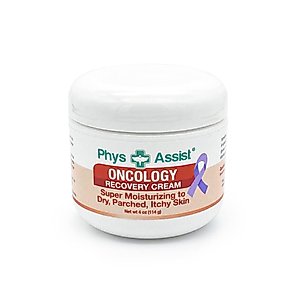 PhysAssist Oncology Recovery Cream: 4 oz Unscented, Super Moisturizing for Dry, Itchy, Sensitive Skin