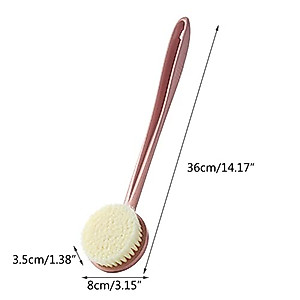 INGVY Dry Brushing Body Brush Shower Brush Long Handle for Shower Soft and Firm Bath Body Scrub Brush for Men Women Showering Scrubber Exfoliation (Color : Blue)