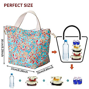 Lunch Bento Tote Pouch Reusable Small Cute Lunch Bag with Drawstring Suitable for Girls Adults Women Work Beach Camping Picnic (Avocado)