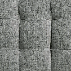 Modway Lily Tufted Linen Fabric Upholstered Full Headboard in Gray