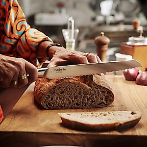 Made In Cookware - 9" Inch Bread Knife - Crafted in France - Full Tang With Truffle Black Handle