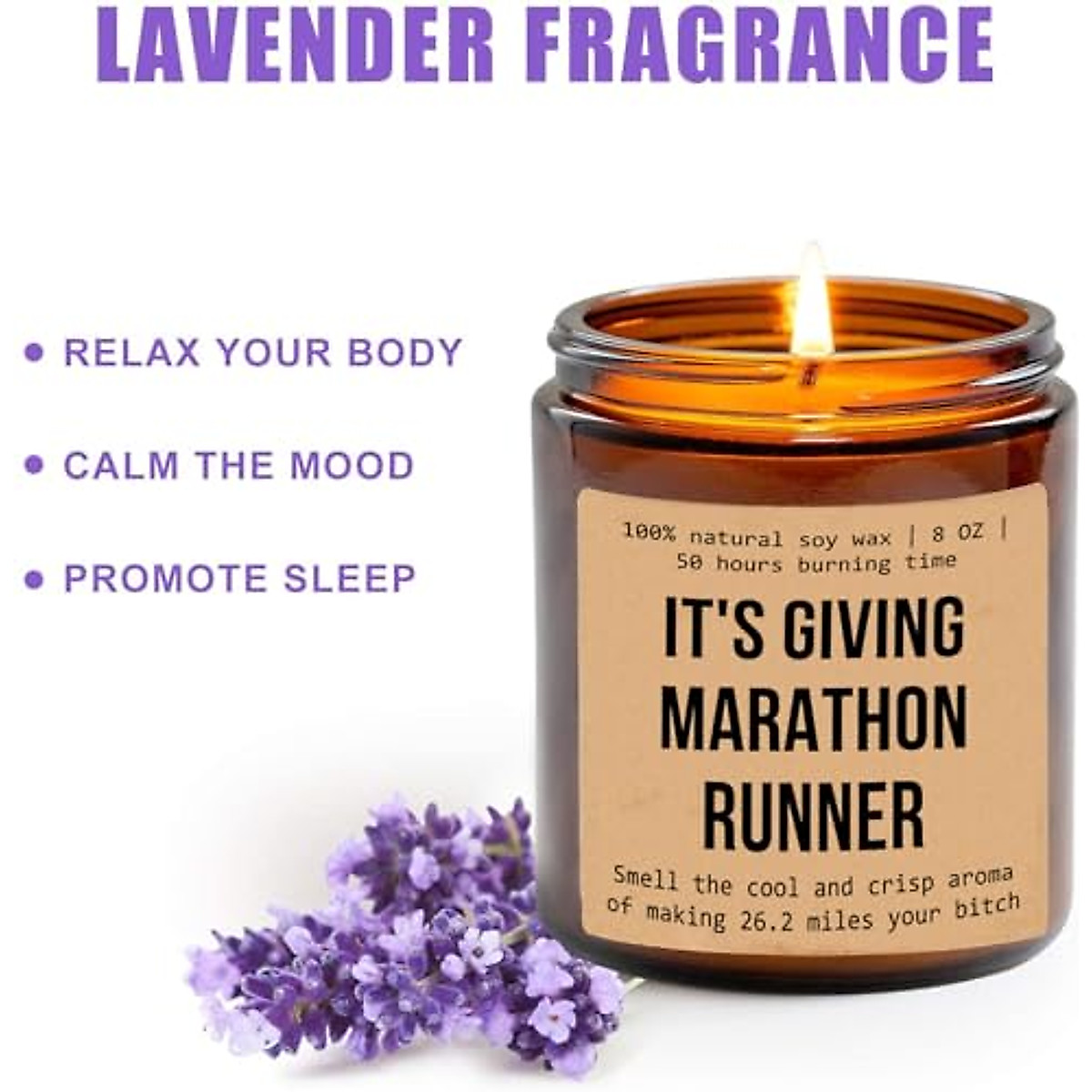 It's Giving Marathon Runner Candle - Gift for Marathon Runner - Marathon Gift - Marathon Decoration Candle - Gift for Him Her