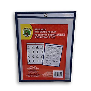 Teaching Tree Reusable Dry Erase Pockets - 2 Pockets